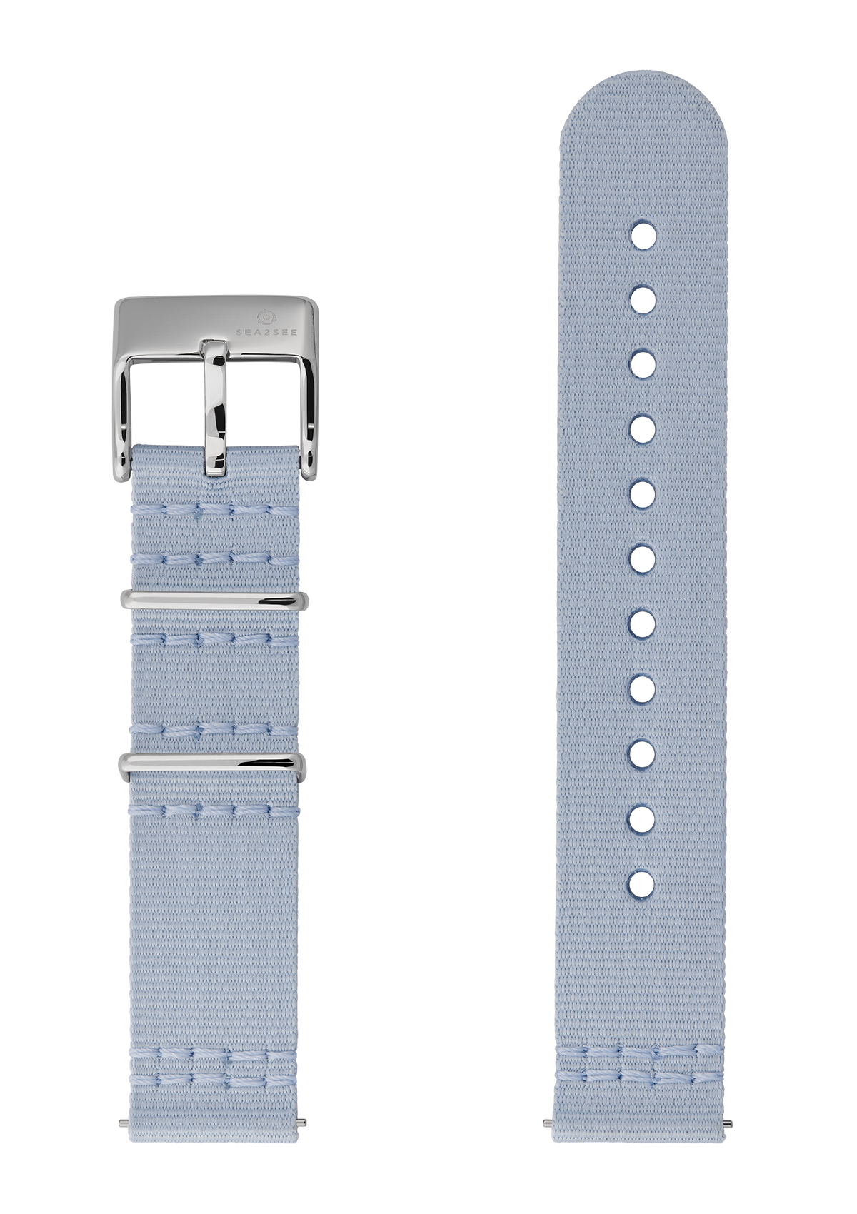 LIGHT BLUE RECYCLED OCEAN PLASTIC WATCH STRAP