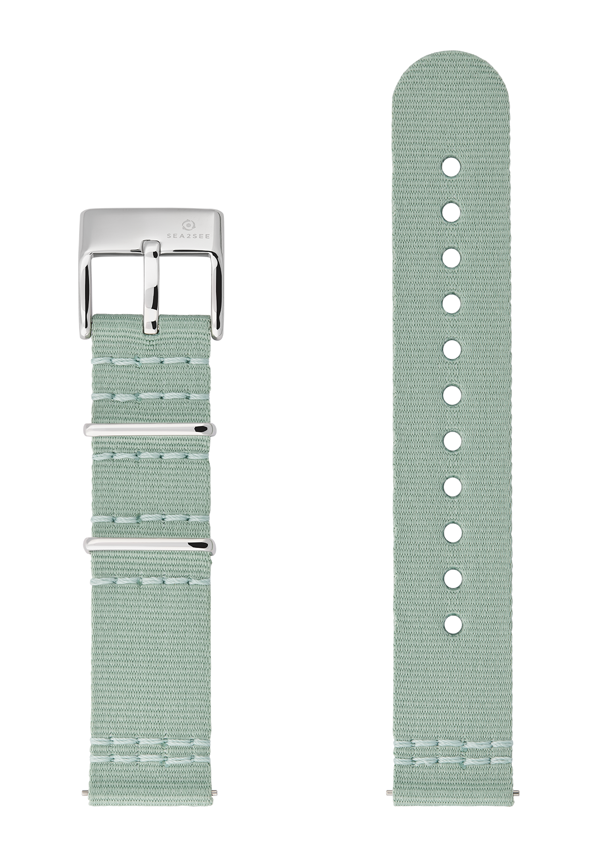 LIGHT GREEN RECYCLED OCEAN PLASTIC WATCH STRAP