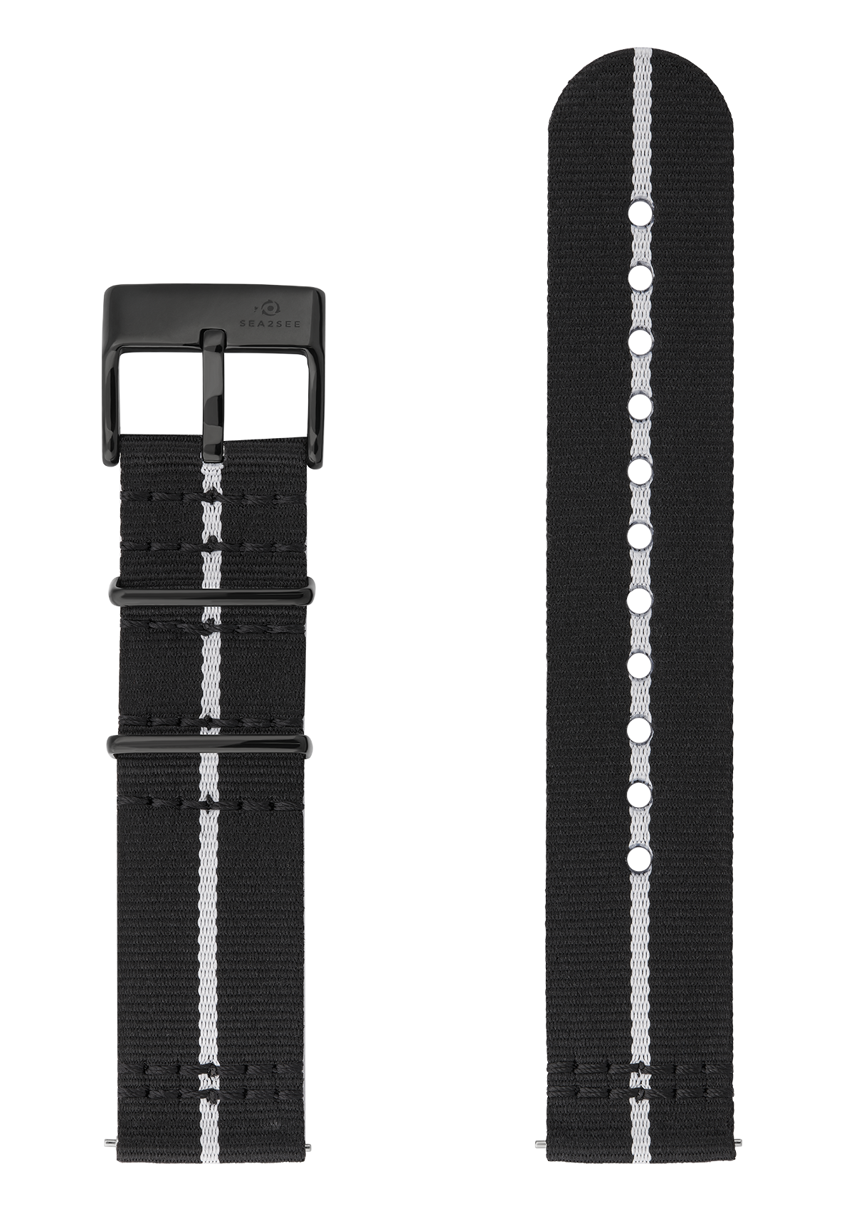 BLACK & WHITE RECYCLED OCEAN PLASTIC WATCH STRAP
